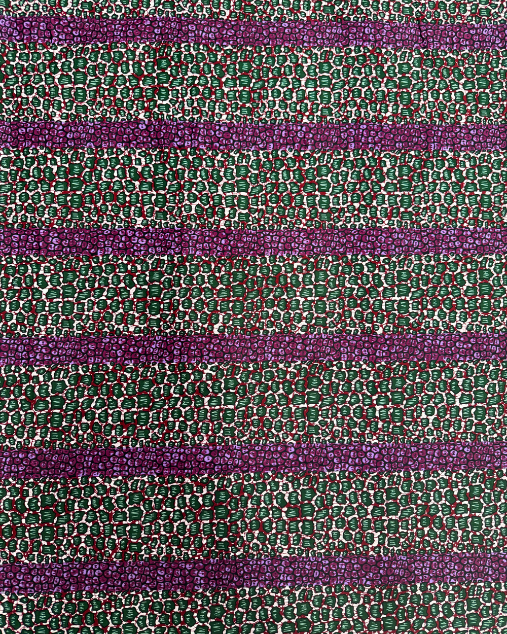 Berry Stripes African Print Fabric