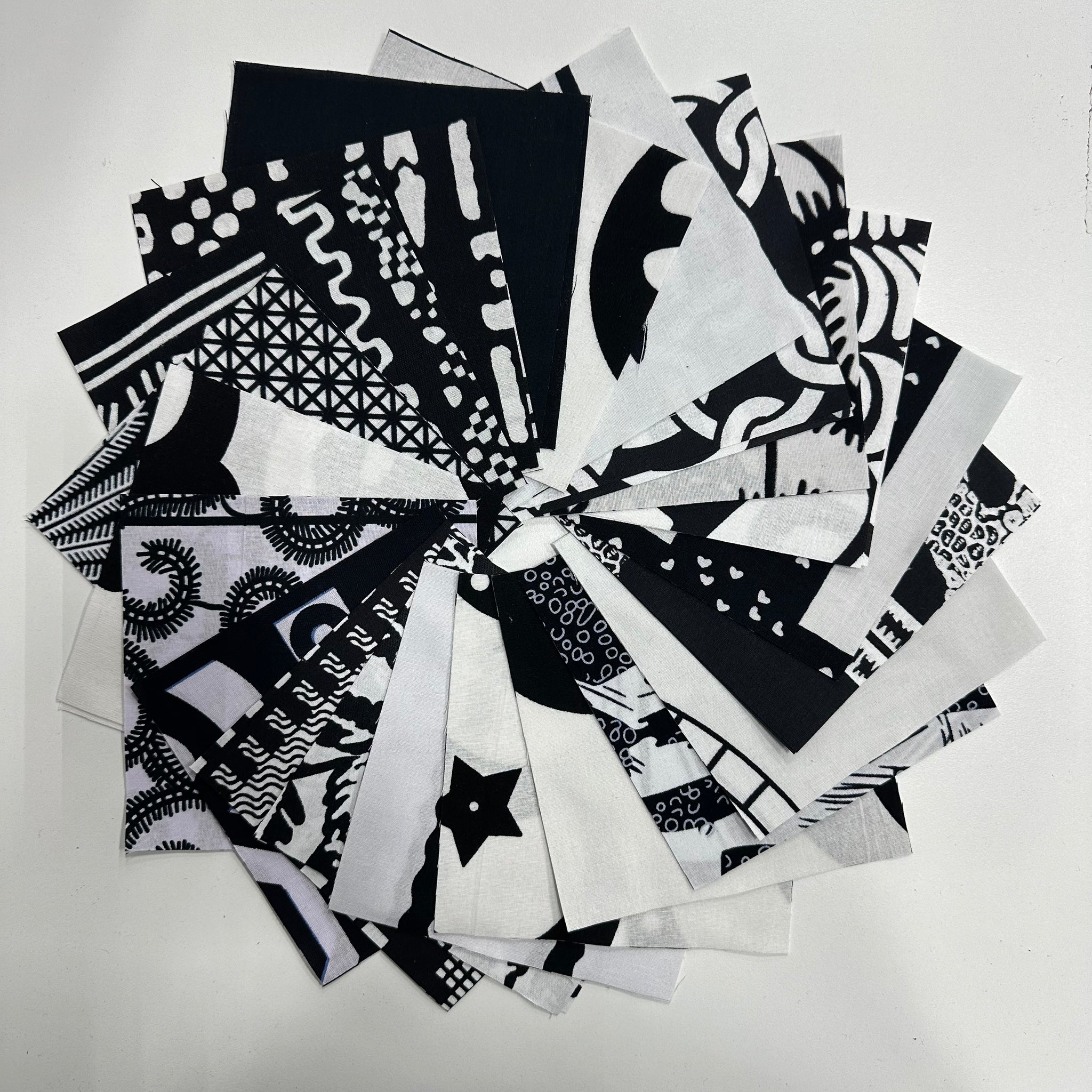 African Print Charm | Black and White Charm | Sew Creative Lounge